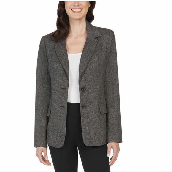 Matty M | Jackets & Coats | Matty M Ladies Classic Blazer Dark Gray ...